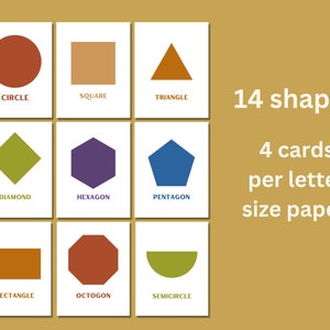 Minimalist Shape Flash Cards - Printable Preschool Activity - Classroom ...