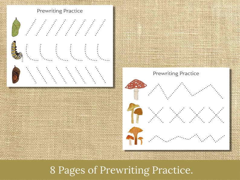Prewriting Tracing Pages Handwriting Practice for Preschool - Etsy