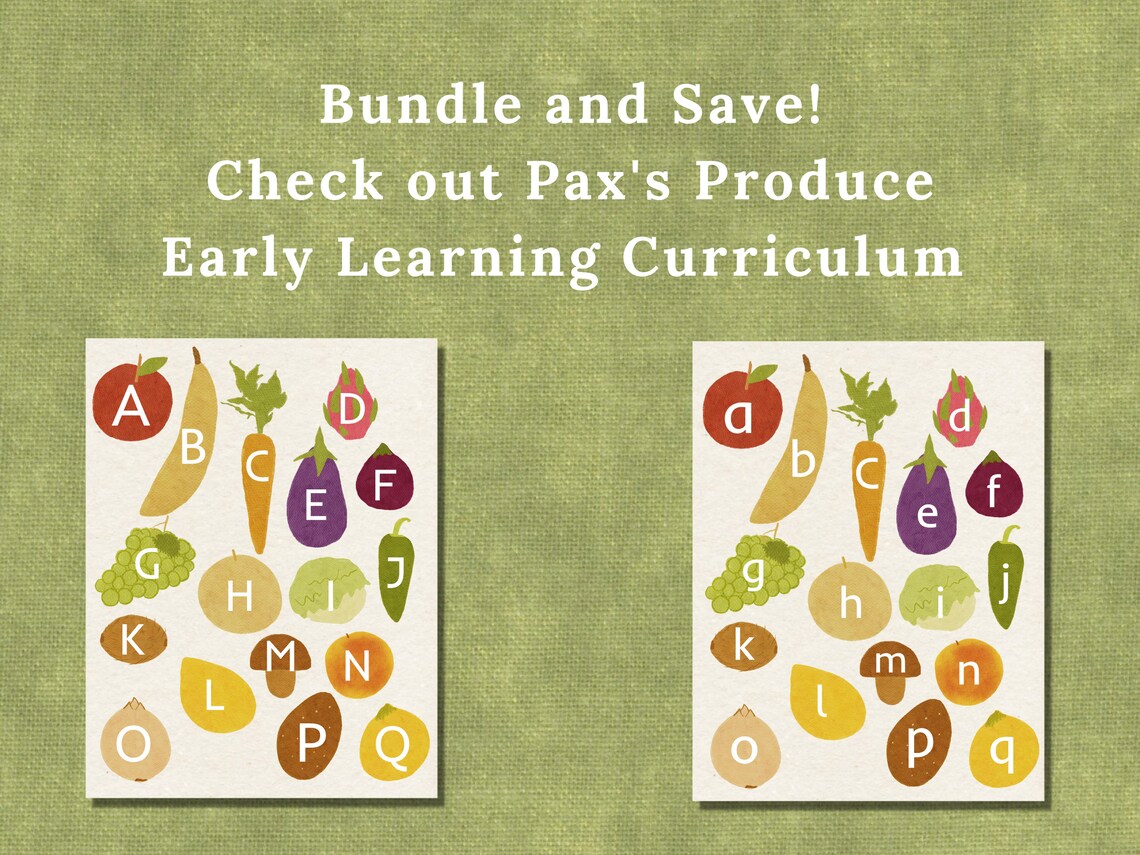 Fruit and Vegetables Letter Matching Game - Sorting Uppercase and ...