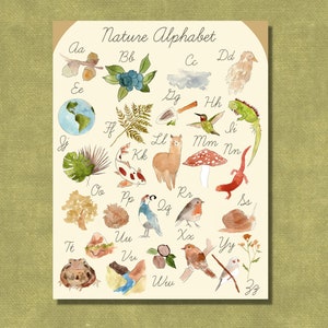 Cursive Alphabet - Handwriting Practice - Nature Based Curriculum ...