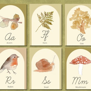 Cursive Alphabet Flash Cards - Nature Based Printable Curriculum ...