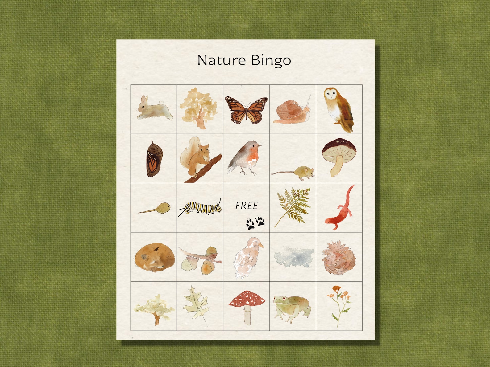 Nature Bingo - Scavenger Hunt - Printable Game for Kids and Classroom ...