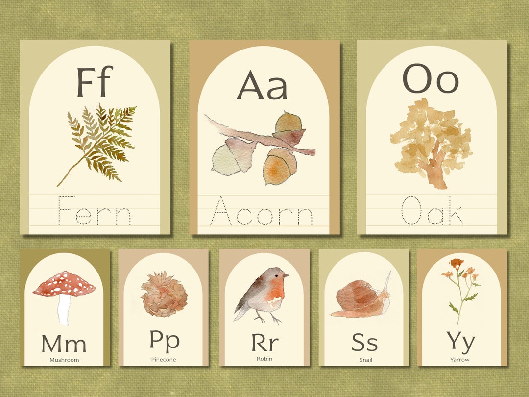 Nature Alphabet Bundle - Preschool Literacy Nature Education Printable ...