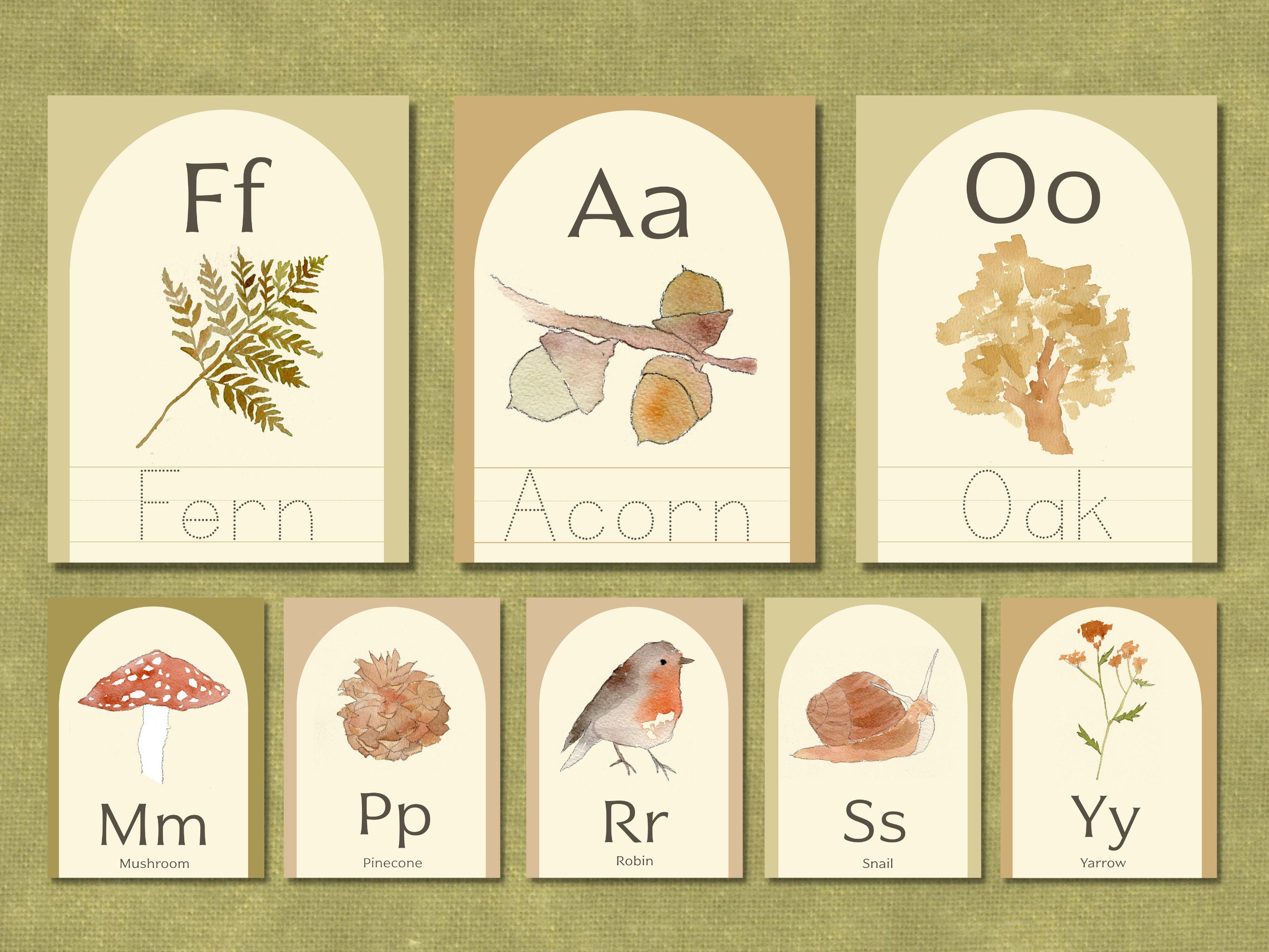 Nature Alphabet Bundle Preschool Literacy Nature Education - Etsy