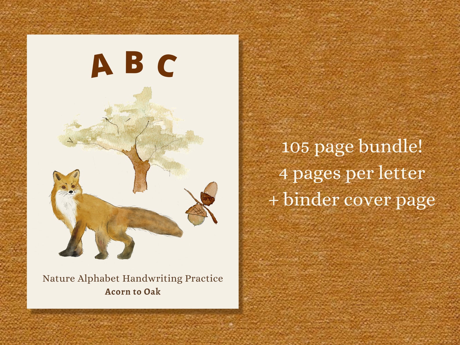 Letter Tracing Worksheets Nature Alphabet Illustrations - Etsy
