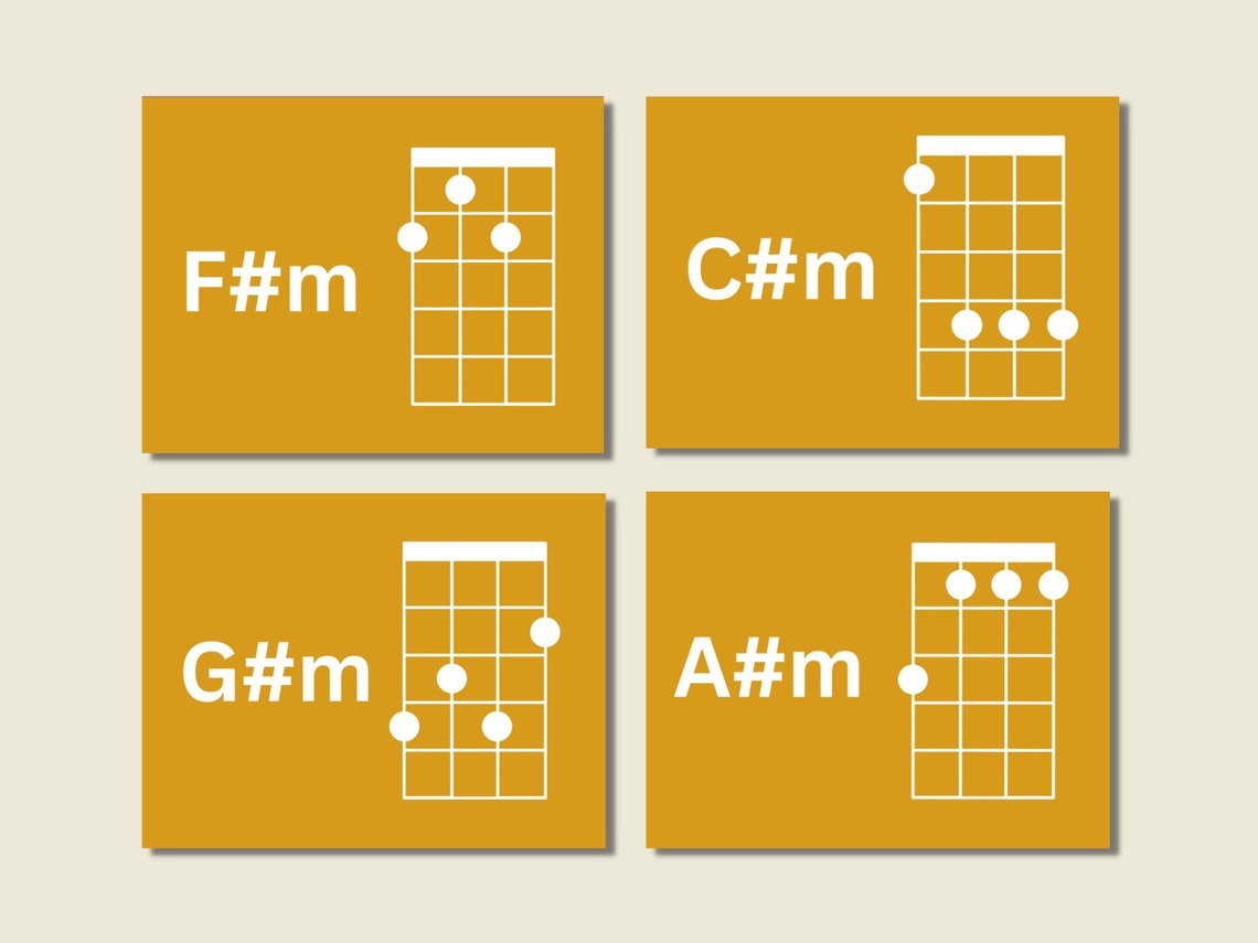 Ukulele Chord Chard Flash Cards - Learn the Ukulele - Music for Kids ...