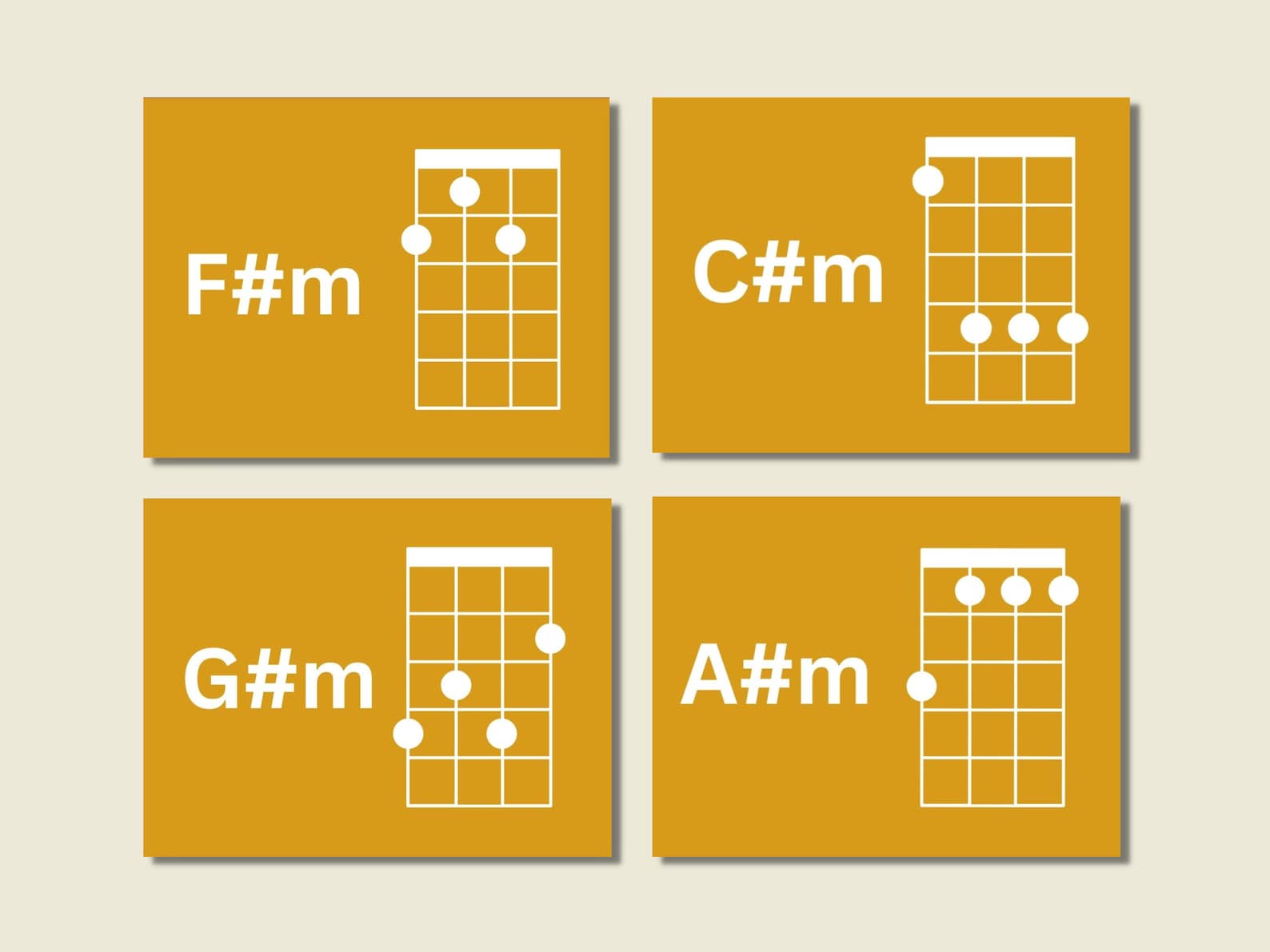 Ukulele Chord Chard Flash Cards - Learn the Ukulele - Music for Kids ...