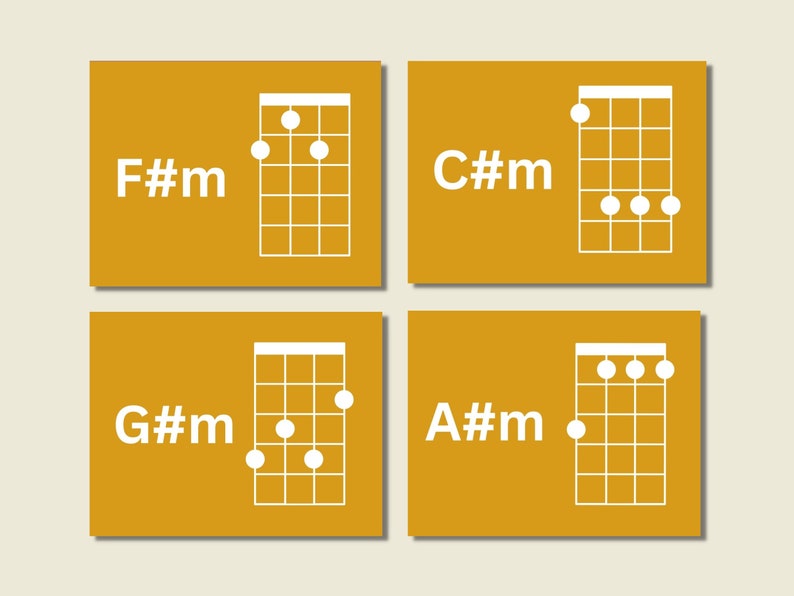 Ukulele Chord Chard Flash Cards - Learn the Ukulele - Music for Kids ...