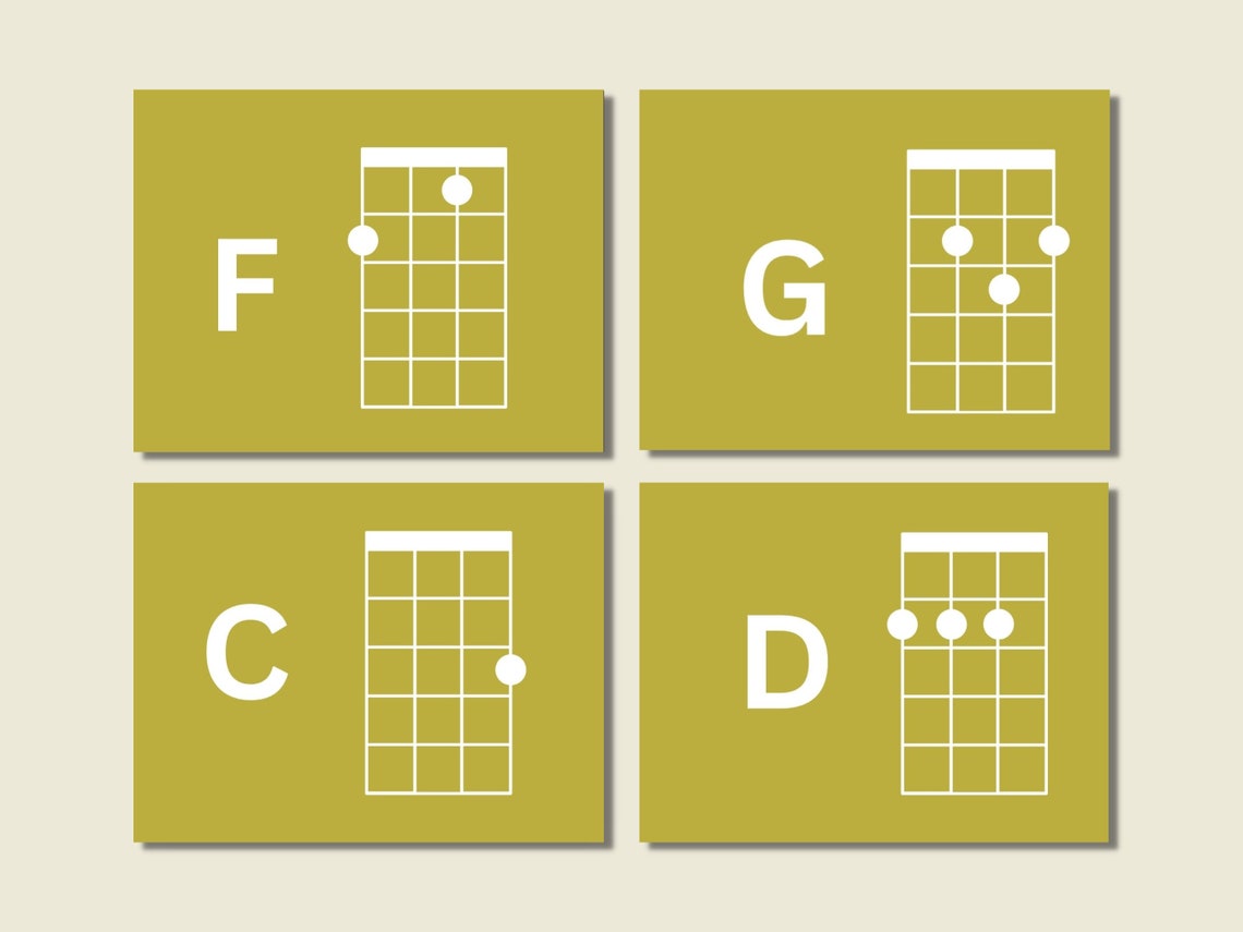 Ukulele Chord Chard Flash Cards - Learn the Ukulele - Music for Kids ...