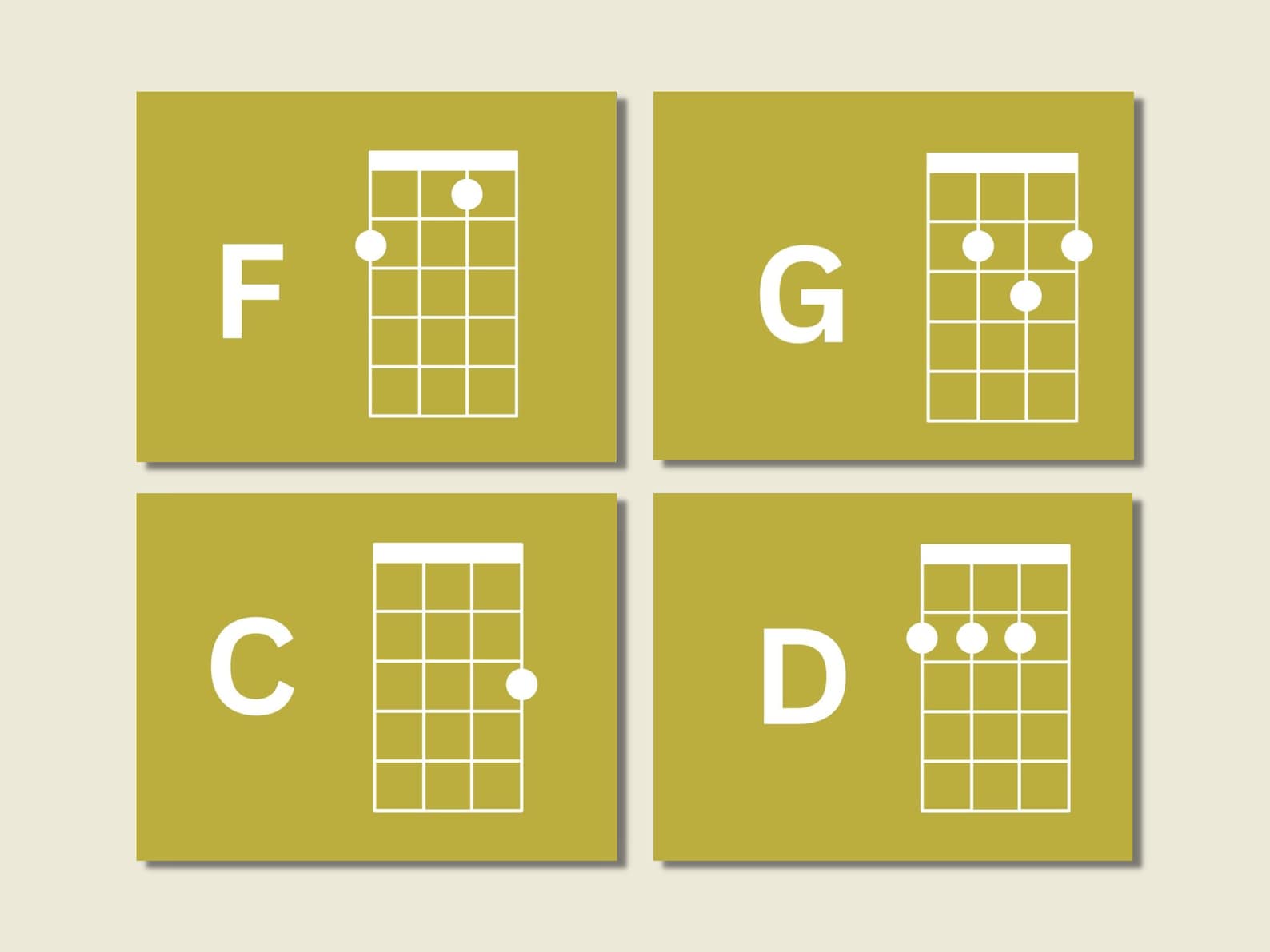Ukulele Chord Chard Flash Cards - Learn the Ukulele - Music for Kids ...