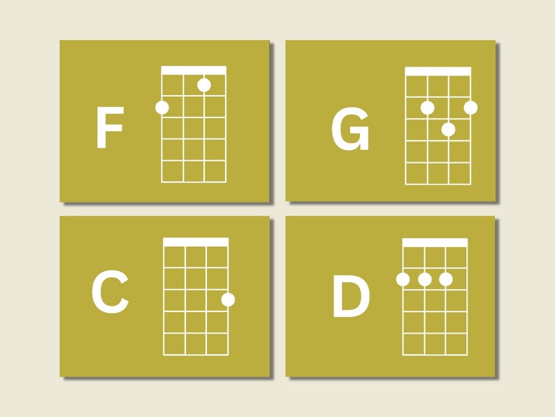 Ukulele Chord Chard Flash Cards - Learn the Ukulele - Music for Kids ...