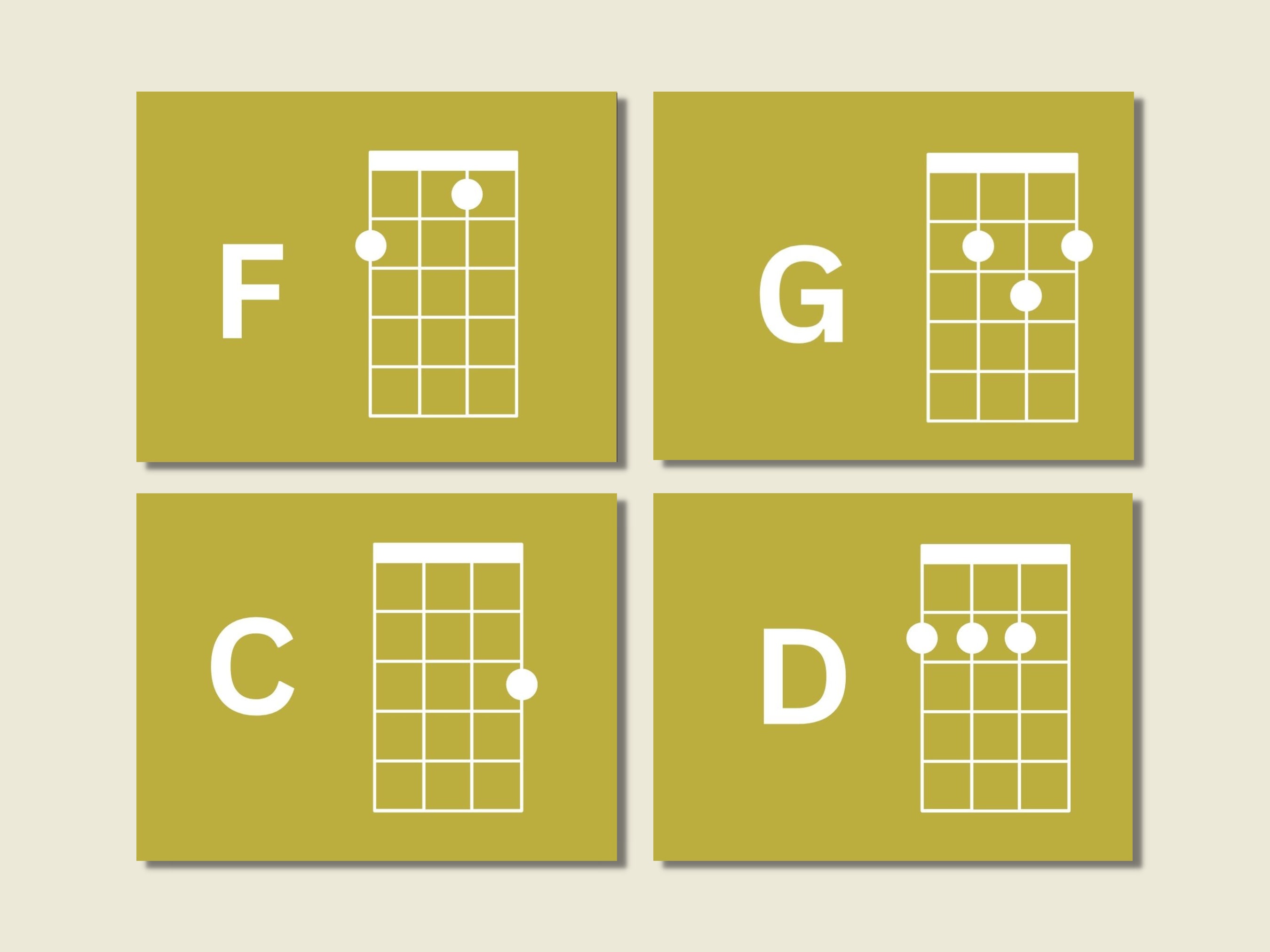 Ukulele Chord Chard Flash Cards - Learn the Ukulele - Music for Kids ...