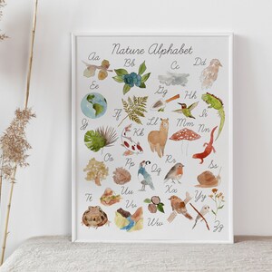 Cursive Alphabet Handwriting Practice Nature Based | Etsy