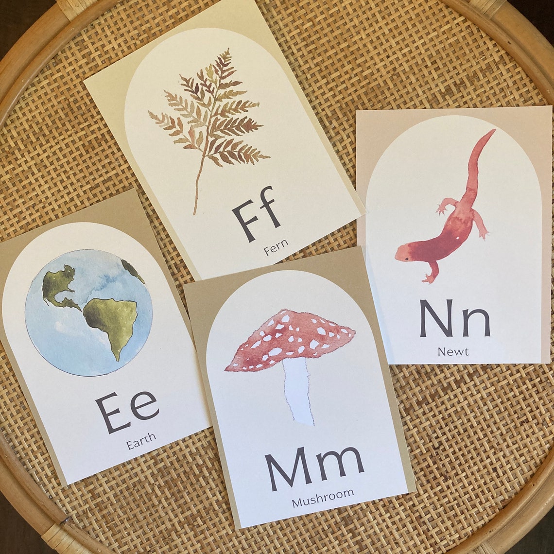 Nature Alphabet Flash Cards I Nature Homeschool Printables I - Etsy