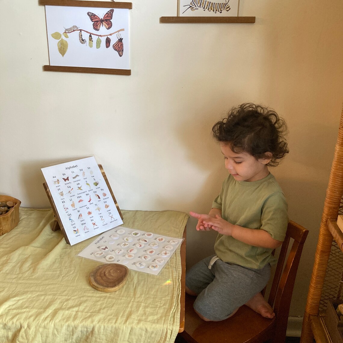 Alphabet Matching Game Printable Alphabet Game Nature - Etsy