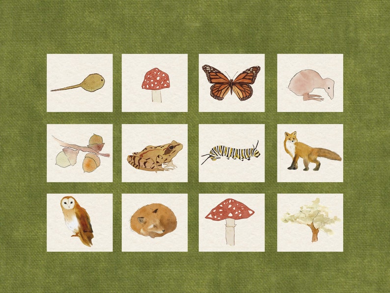 Nature Memory Game - Nature Activities - Printable Games - Etsy