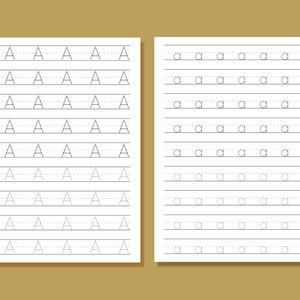 Letter Tracing Worksheets - Nature Alphabet Illustrations - Preschool ...