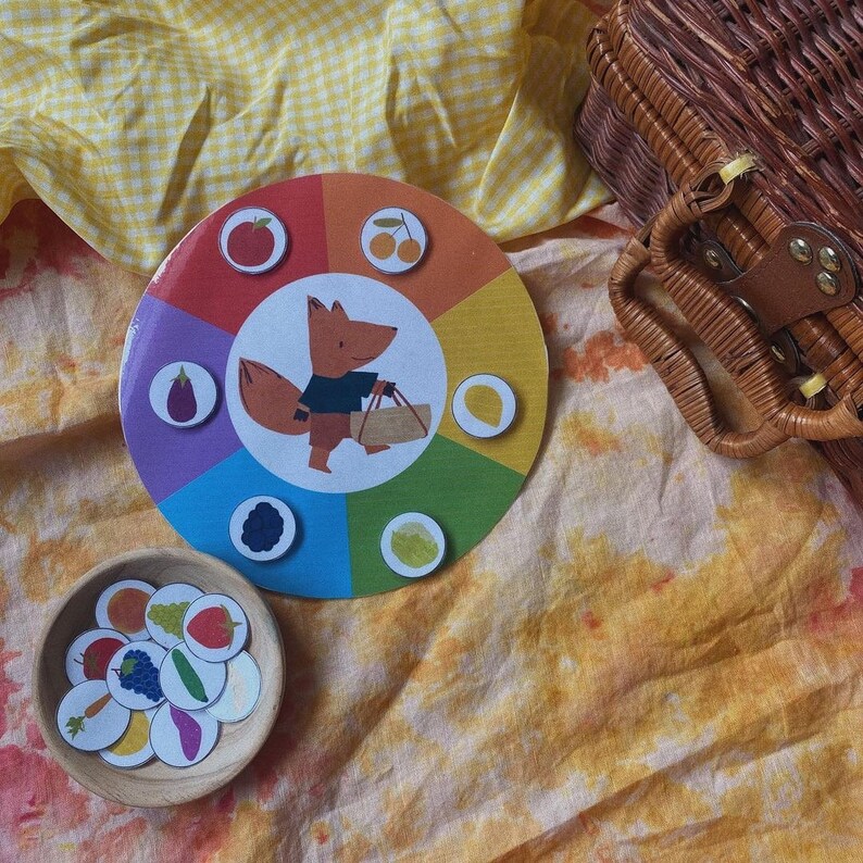 Preschool Color Wheel Matching Game Fine Motor Skills | Etsy