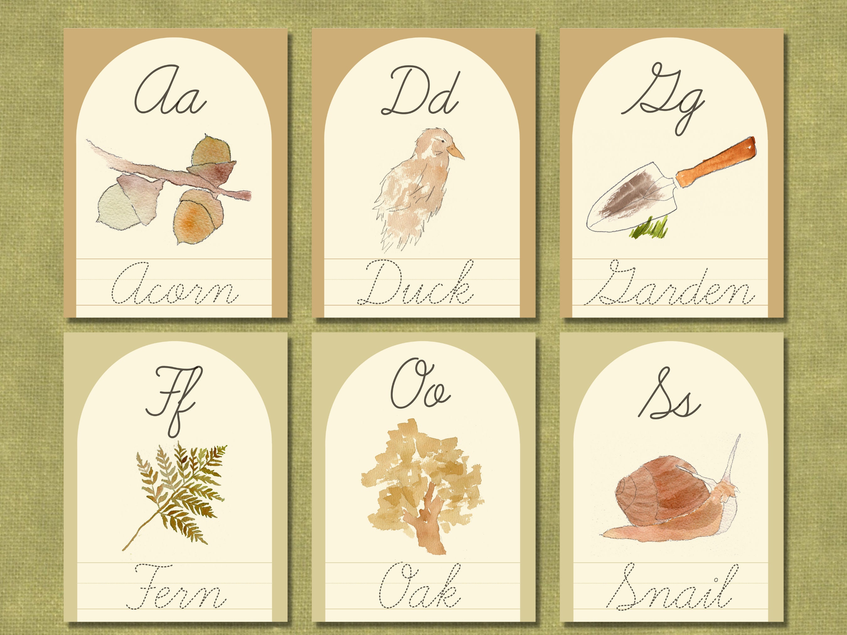 Cursive Alphabet Tracing Practice - Nature Based Printable Curriculum ...