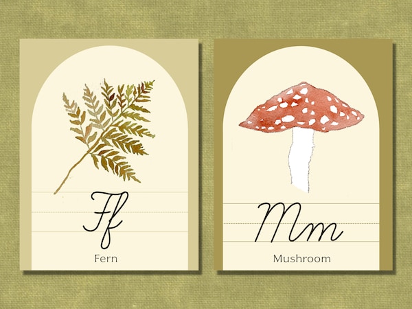 Printable Full Page Alphabet, Classroom Decor, Woodland Theme, Forest ...