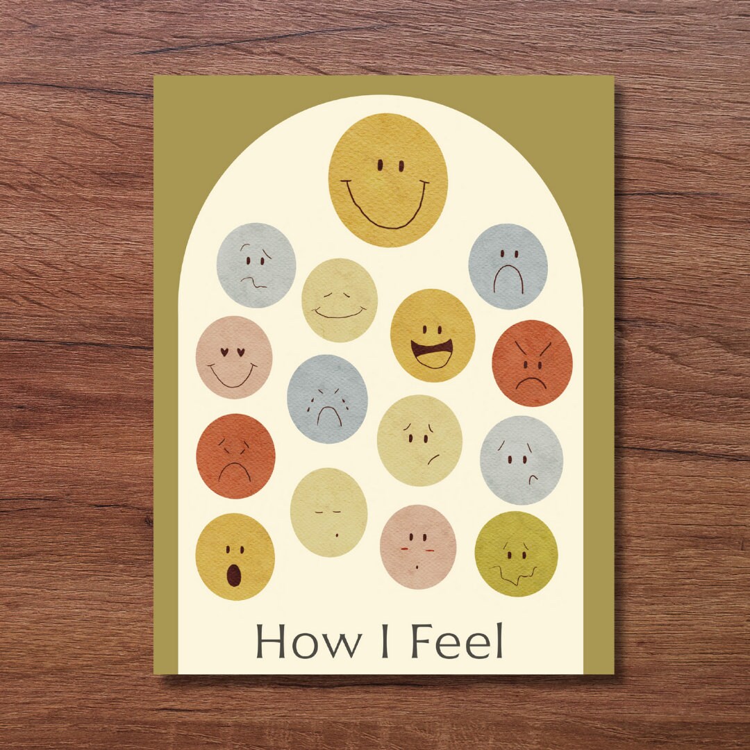 My Feelings Poster Emotions Chart Calm Down Corner - Etsy