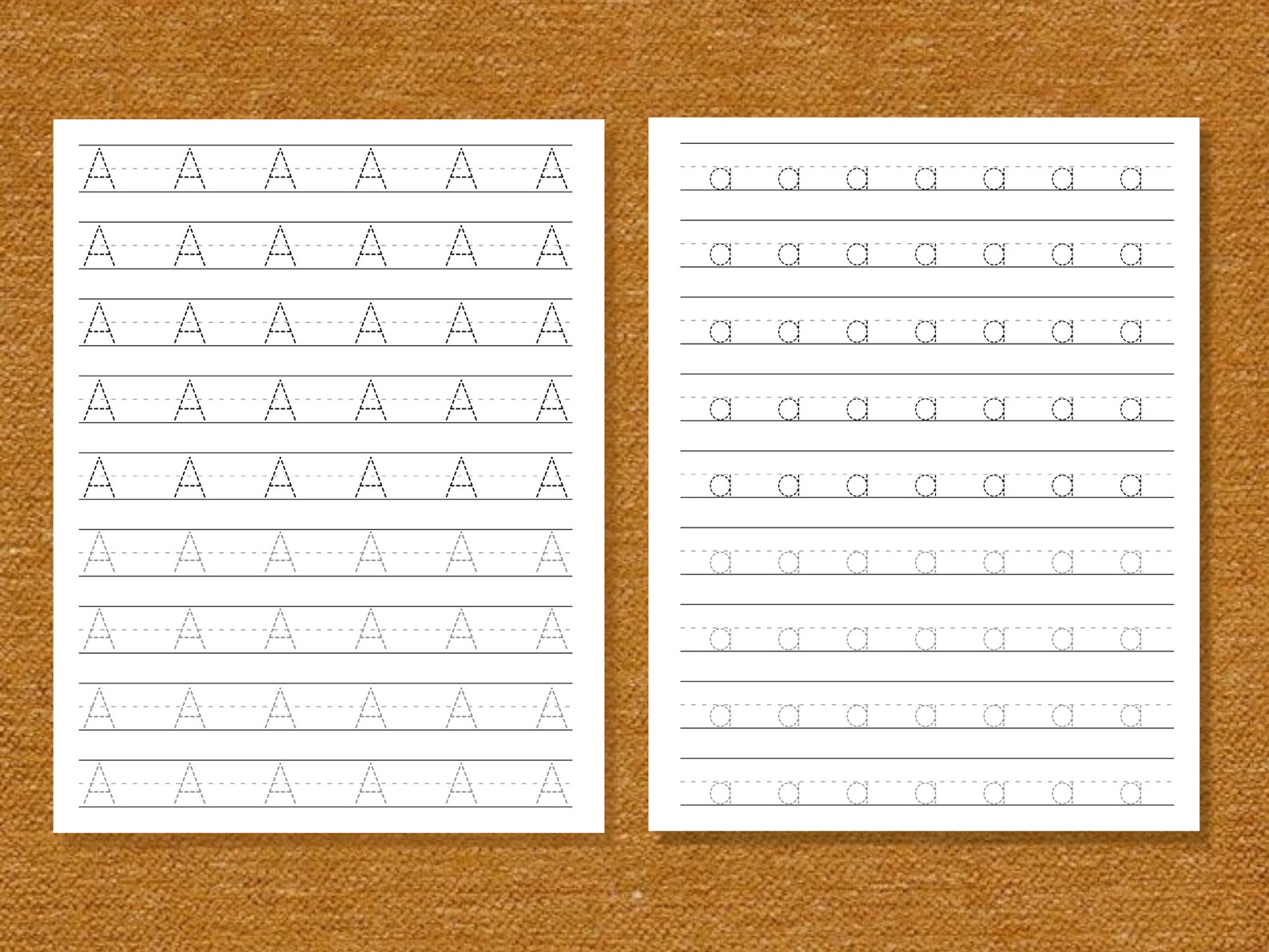 Letter Tracing Worksheets Nature Alphabet Illustrations - Etsy