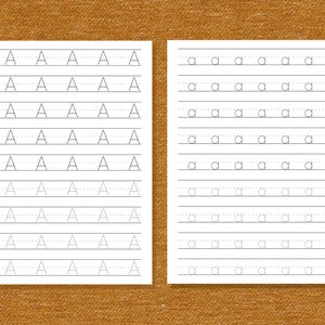 Letter Tracing Worksheets Nature Alphabet Illustrations - Etsy