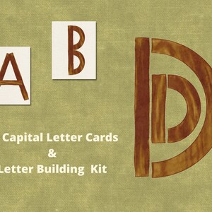 Letter Building Kit - Capital Letter Flash Cards - Visual Preschool ...