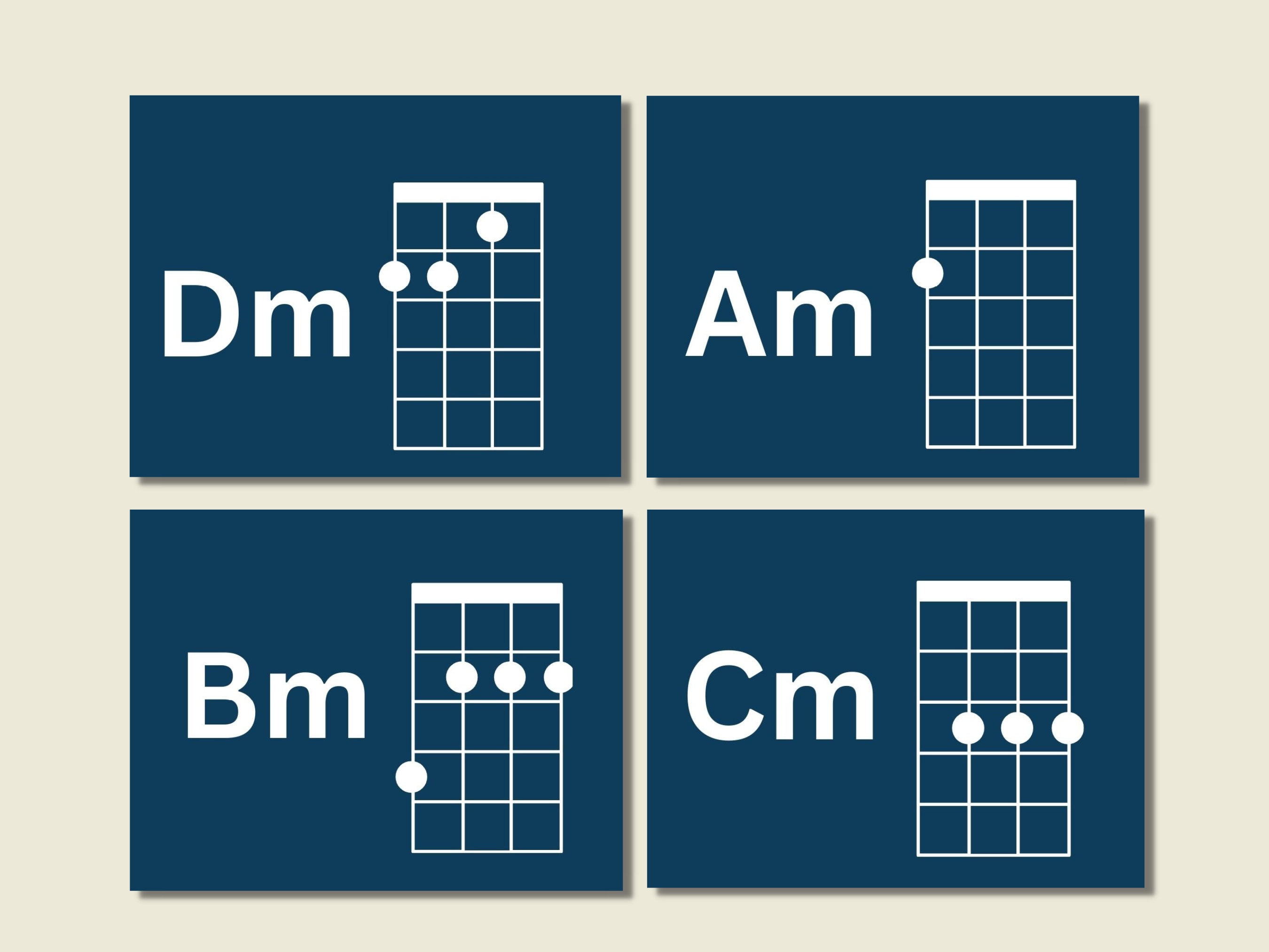 Ukulele Chord Chard Flash Cards - Learn the Ukulele - Music for Kids ...