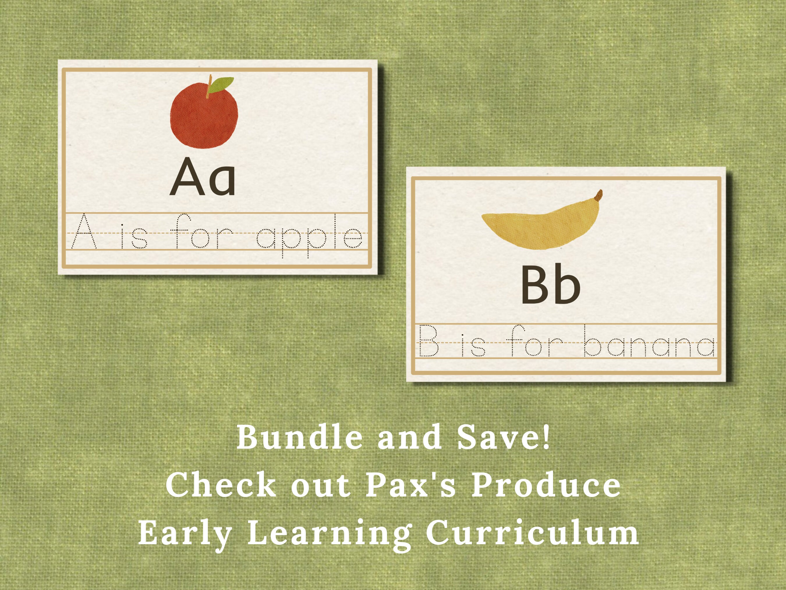 Alphabet Tracing Printable Flash Cards - Pax's Produce Curriculum ...