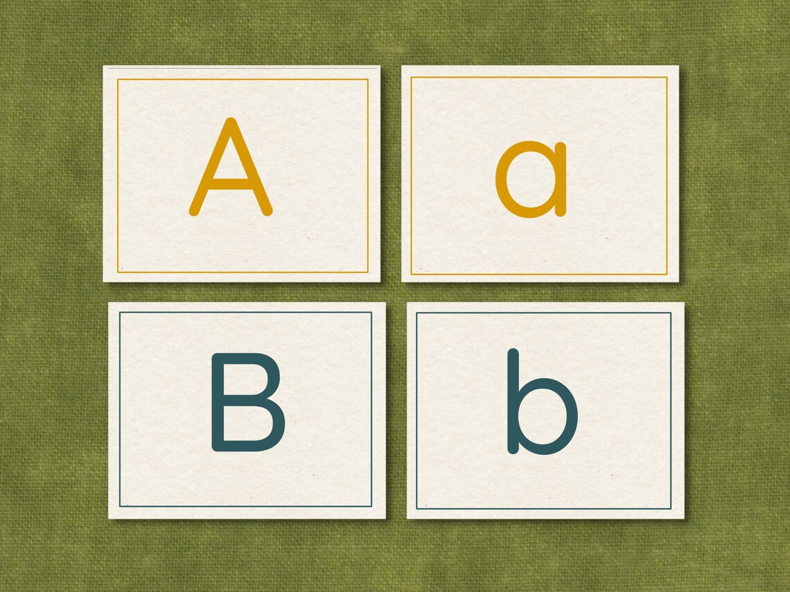 Minimal Alphabet Cards Letter Tracing Flash Cards - Etsy