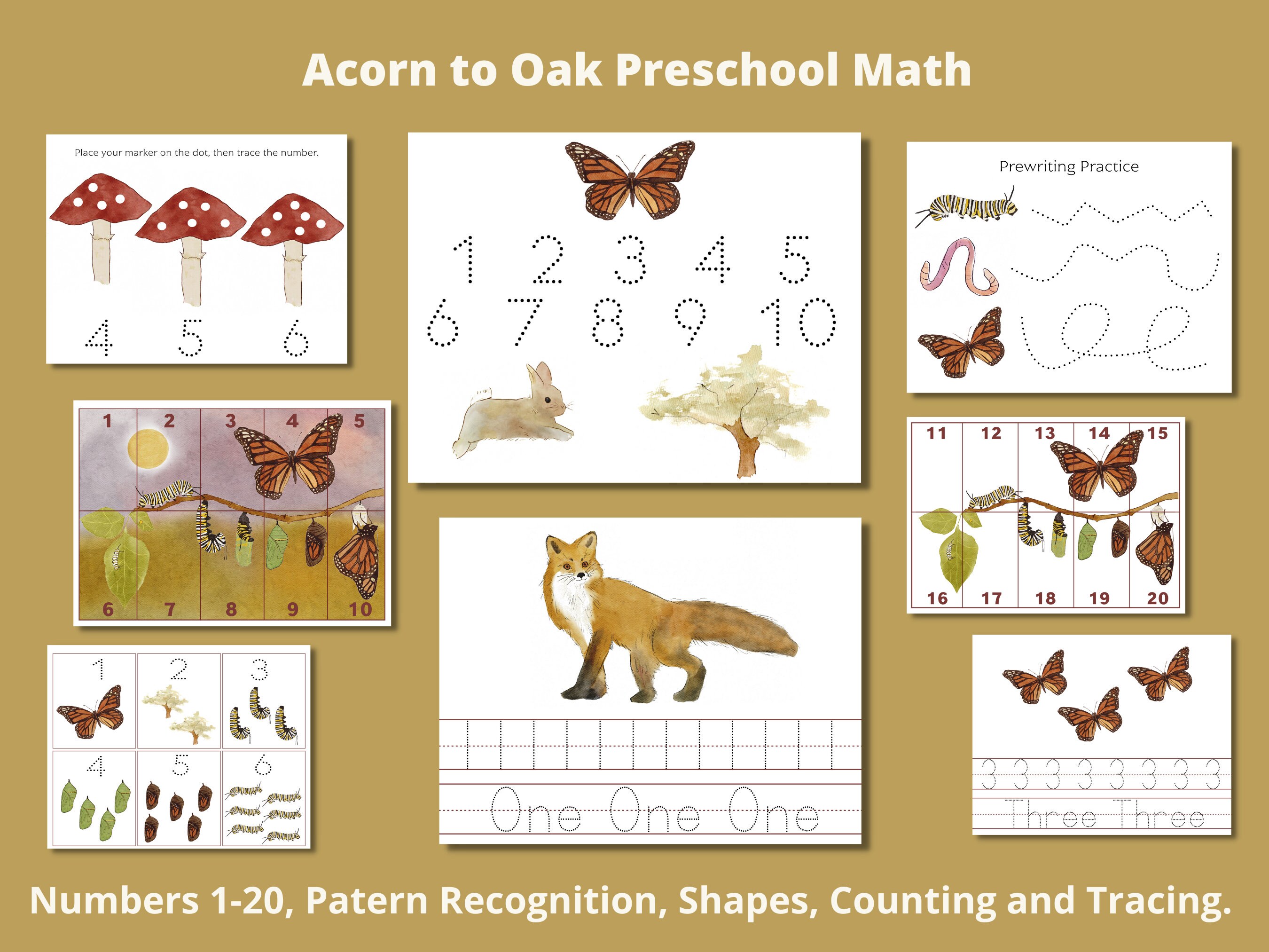 Math Busy Book Spring Preschool Nature Based Curriculum - Etsy