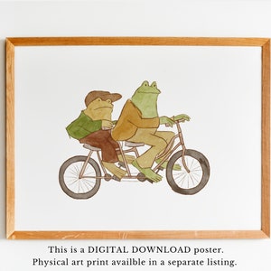 Frog and Toad on Bicycle Digital Poster - Book Character Classroom ...