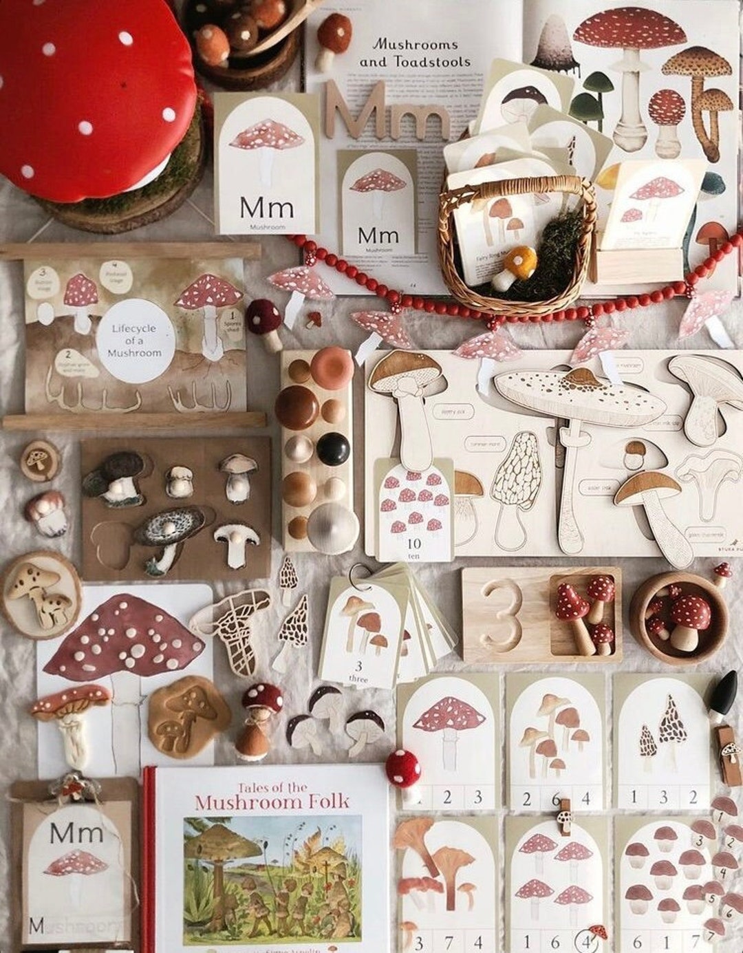 Mushroom Unit Study Bundle - Watercolor Nature Education Printables - Etsy