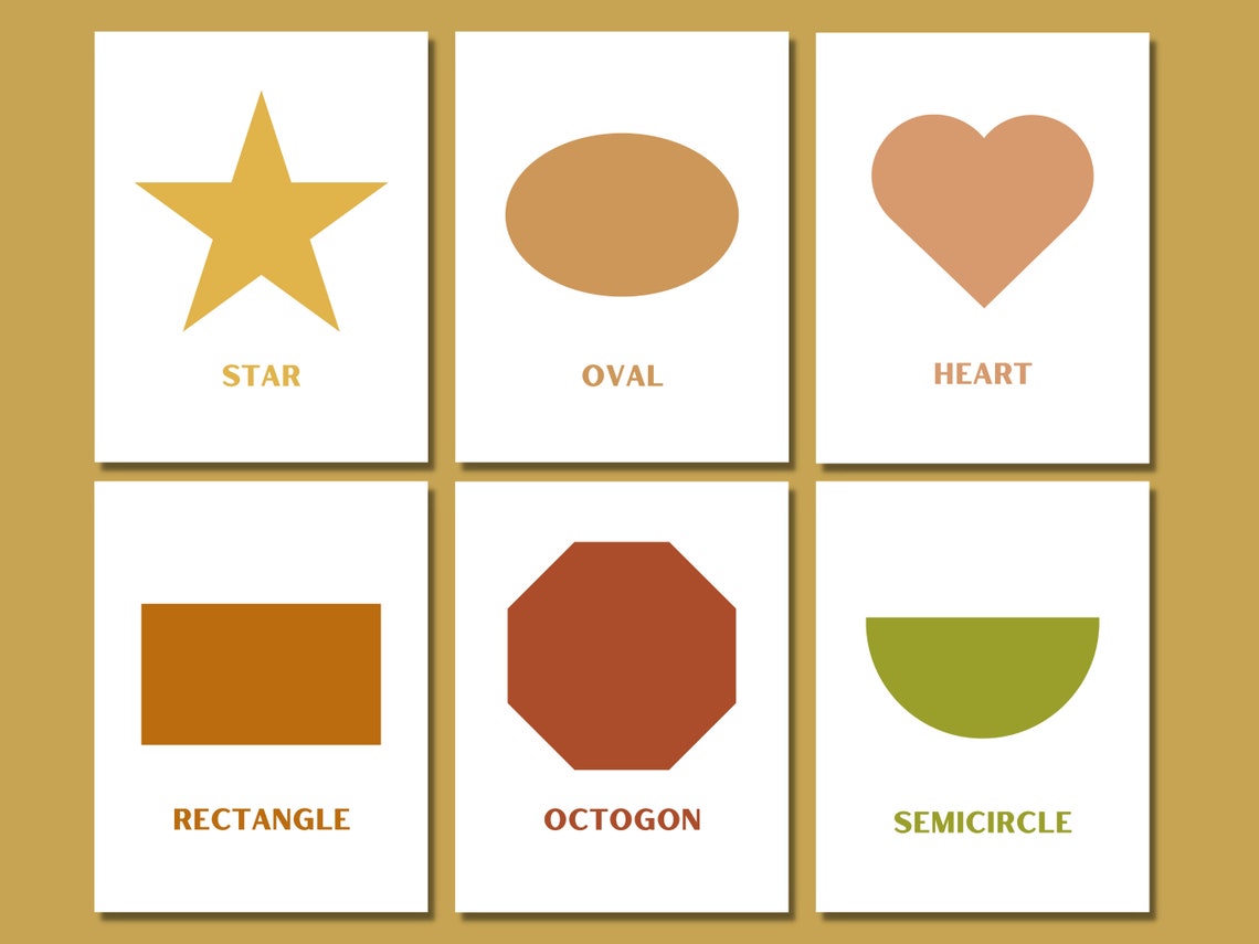 Minimalist Shape Flash Cards - Printable Preschool Activity - Classroom ...