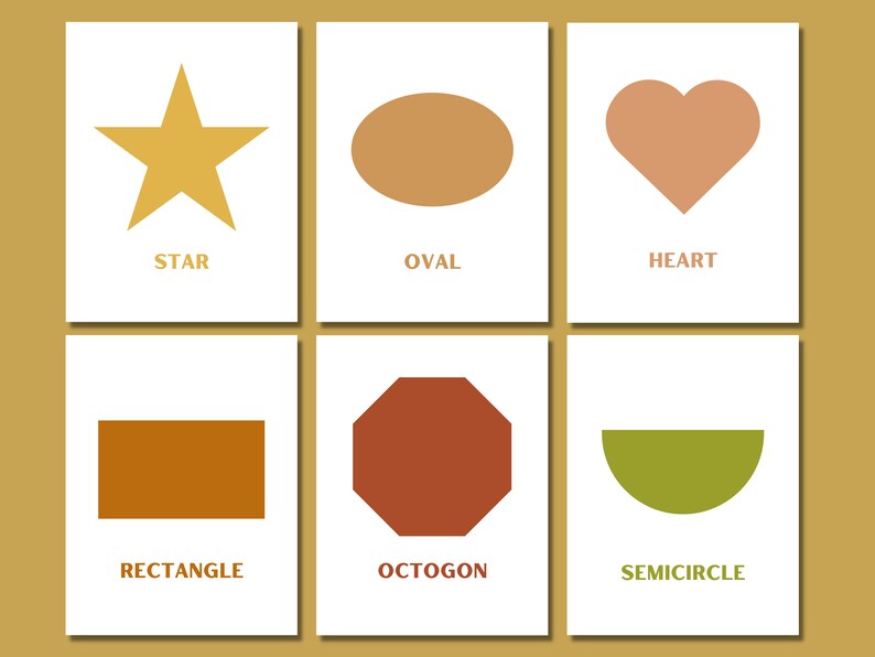 Minimalist Shape Flash Cards - Printable Preschool Activity - Classroom ...