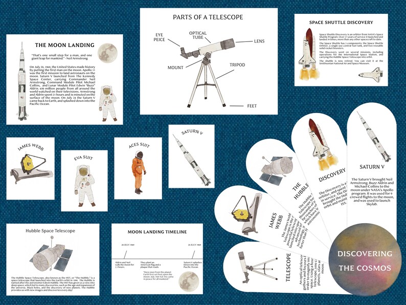 Space Discovery Bundle - Telescopes, Moon Landing, Space Shuttles, the ...