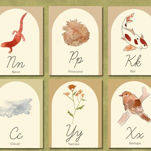Cursive Alphabet Flash Cards - Nature Based Printable Curriculum ...