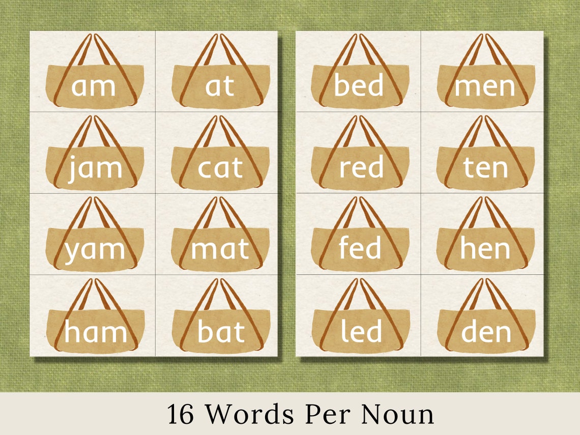 CVC Word Building Game Homeschool Activity Learn to Read - Etsy