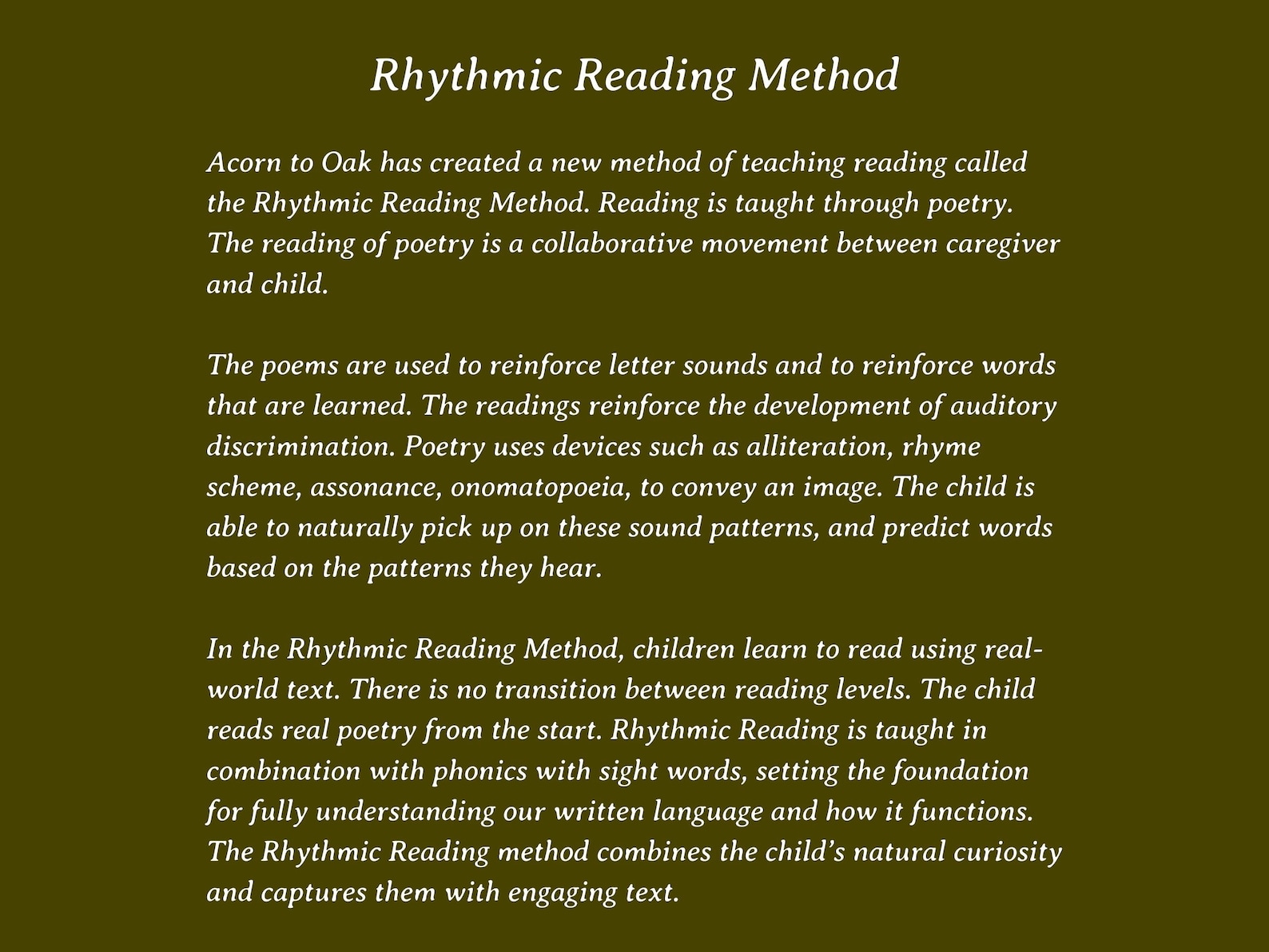 Kinder Forest - Nature Based Kindergarten & First Grade Curriculum ...