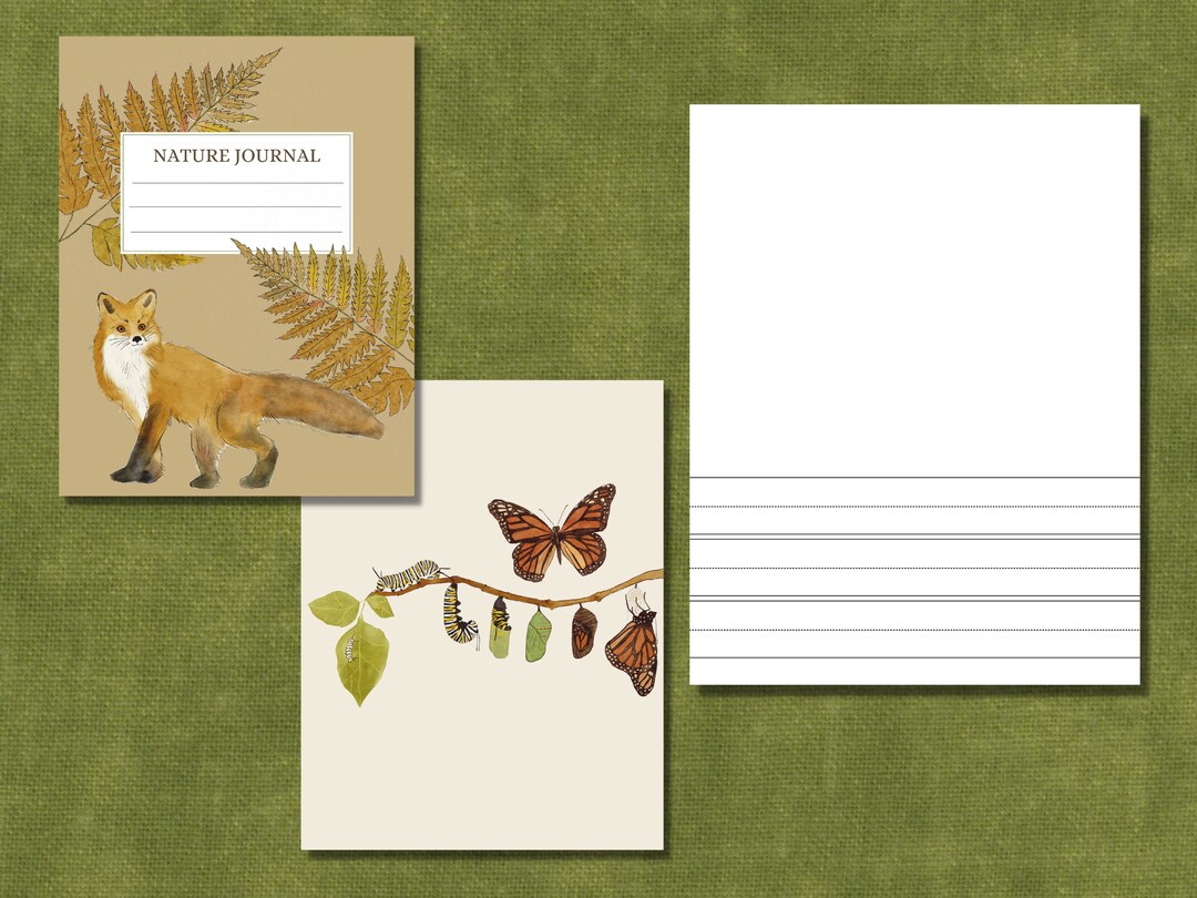 Preschool Writing Notebook Paper and Binder Covers - Nature Printables ...