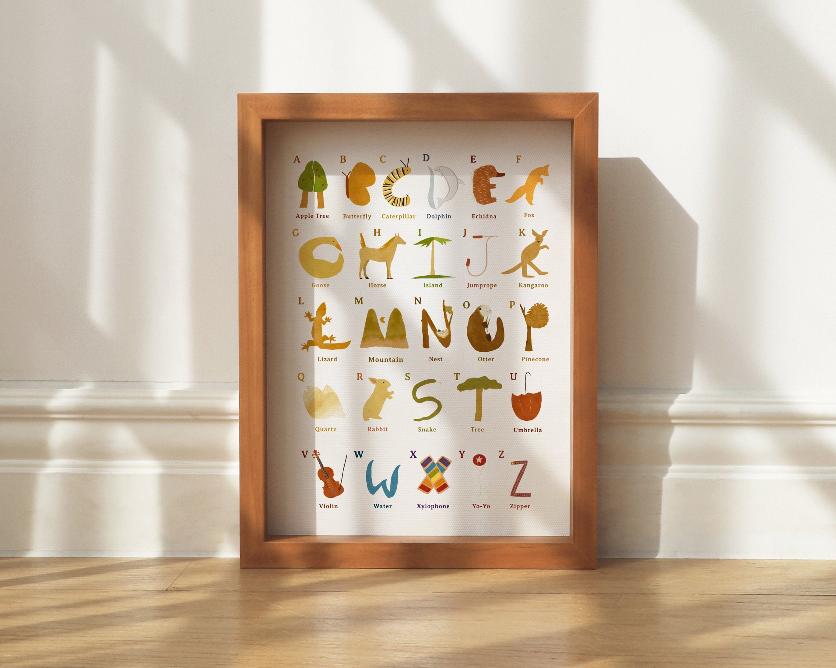 Waldorf Alphabet Poster Alphabet Forest Curriculum Waldorf Illustrated ...