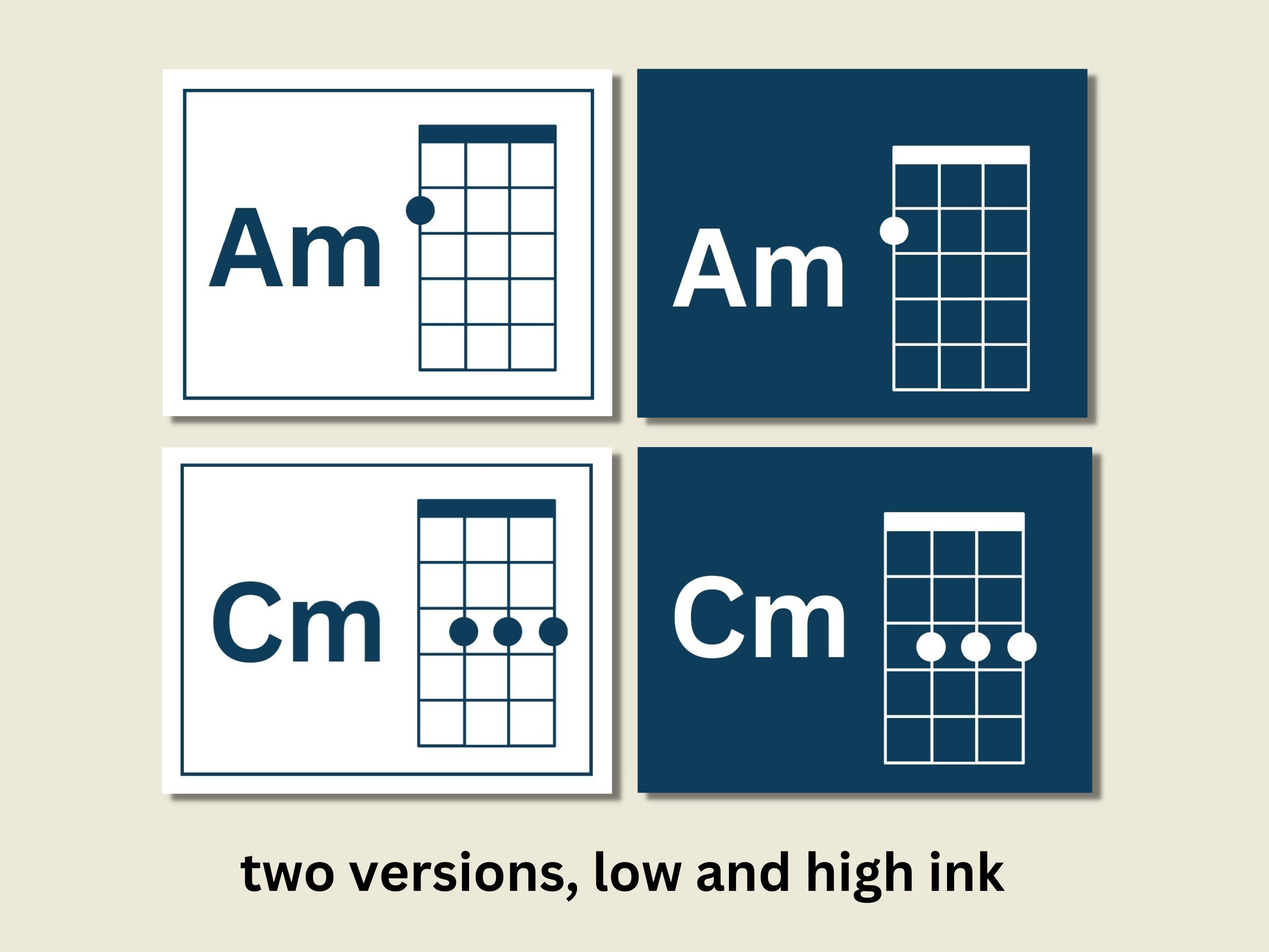Ukulele Chord Chard Flash Cards - Learn the Ukulele - Music for Kids ...
