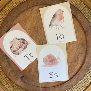 Nature Alphabet Flash Cards I Nature Homeschool Printables I ABC Cards ...