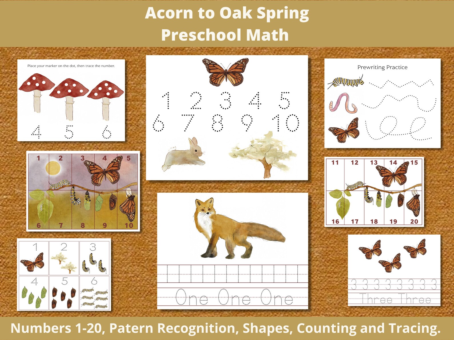 Math Busy Book Spring Preschool Nature Based Curriculum - Etsy