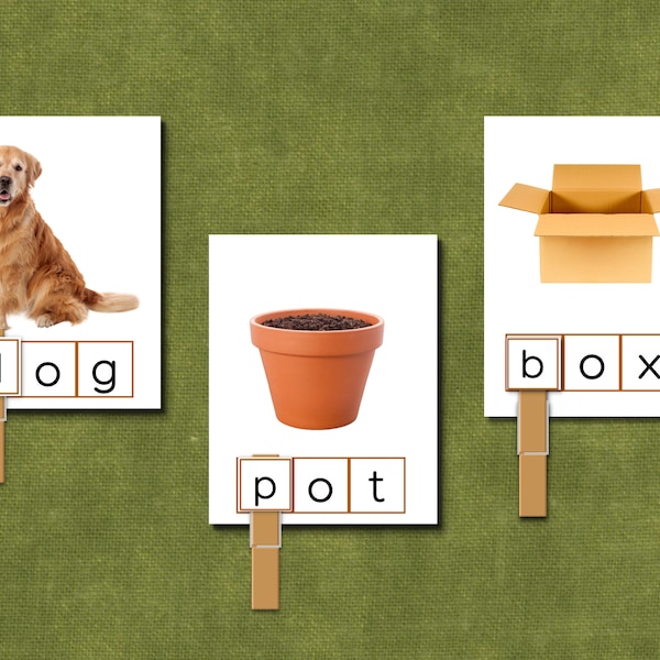 Montessori Cvc Cards - Etsy