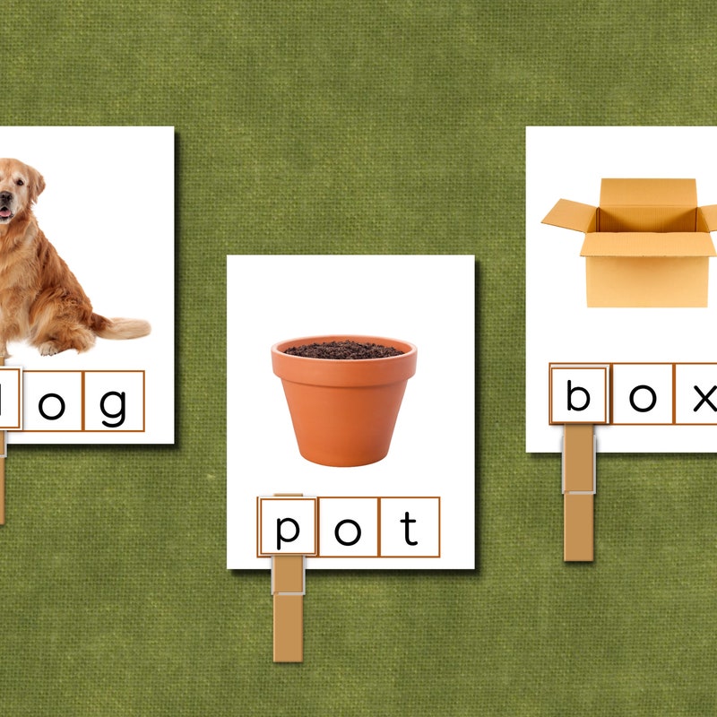 Montessori Cvc Cards - Etsy