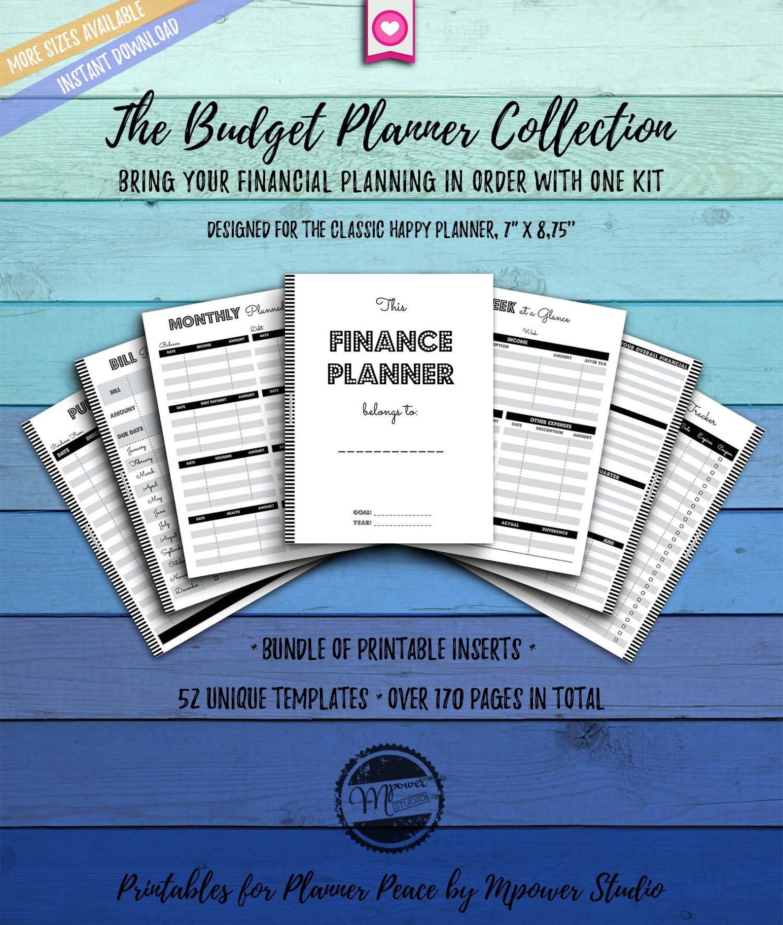 Budget Planner Printable Inserts, Financial Planner, Budget Template ...