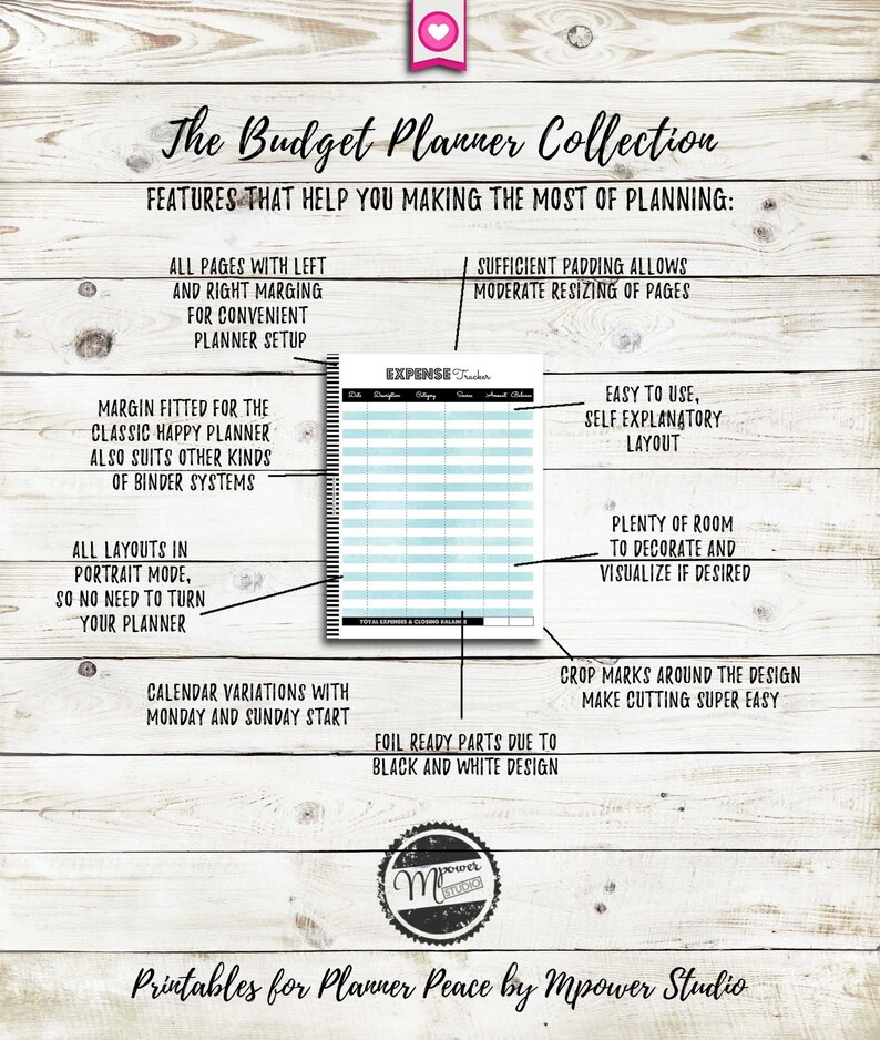 Classic Happy Budget Planner Printable Finance Inserts, Financial ...