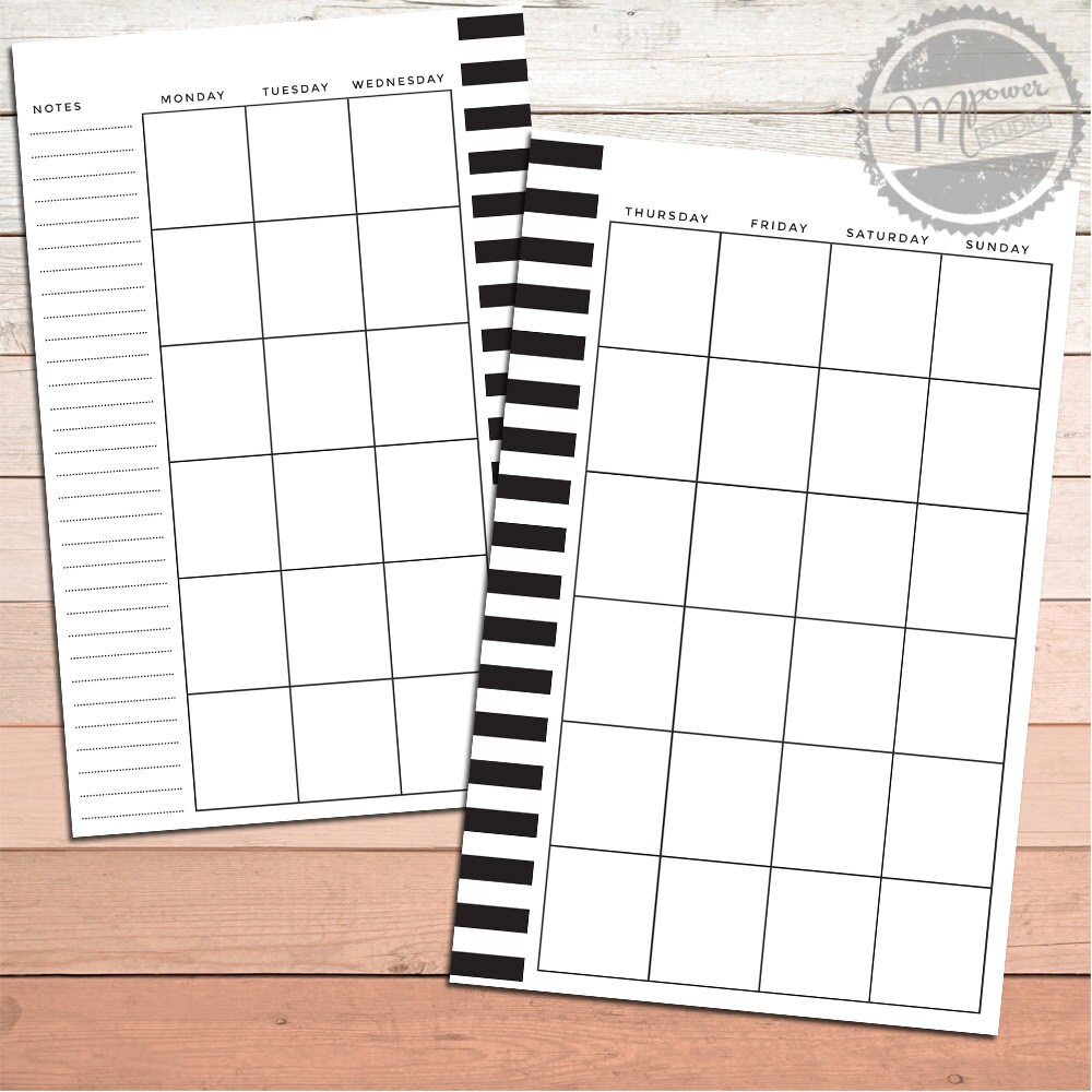 A5 Filofax. A5 Hobonichi Set, Pack, Pdf, Student Planner Printable ...